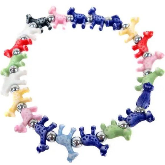 Jewelry | Nwt The Trrtlz Giraffez White Charm Bracelet Peace | Poshmark